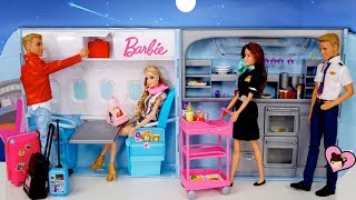 Barbie & Ken Airplane Travel in Barbie Party Plane & Cruise Ship Toy