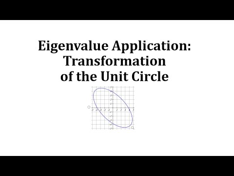Eigenvalue Application: Transformation of the Unit Circle | Math Help from Arithmetic through ...