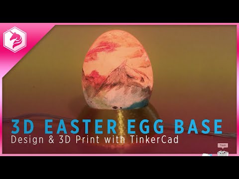 Easter Egg Stand Tinkercad 3d Modeling Tutorial #3dprinting #adafruit ...