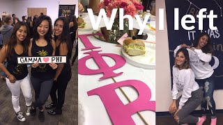 MY SORORITY EXPERIENCE & WHY I LEFT| Gamma Phi Beta