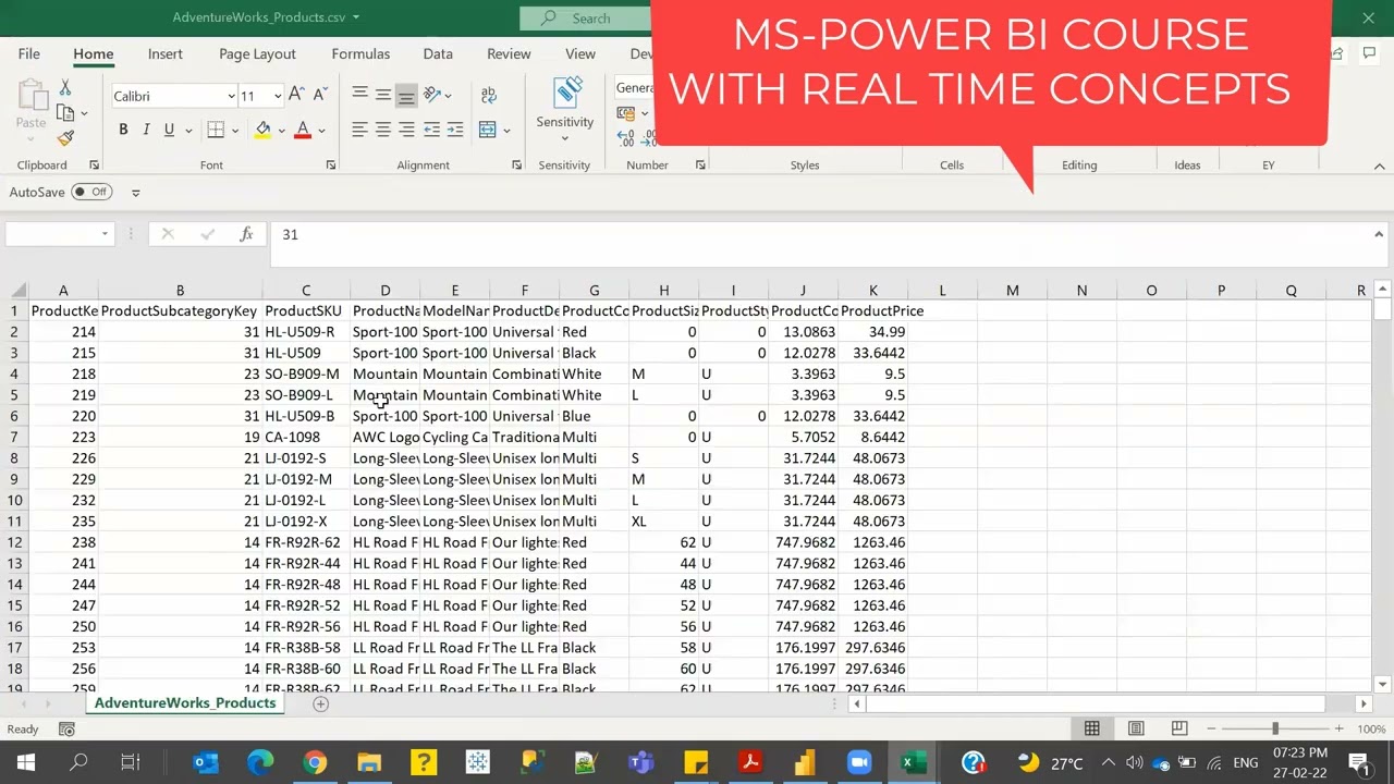 MS Power Bi with detail process explanation online training video| For beginners & advanced ...