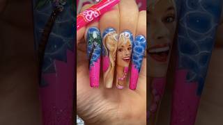 BARBIE MOVIE nail art!? ???????????? #shorts #nailart #naildesign #barbie #nails #nailsart #nailartist