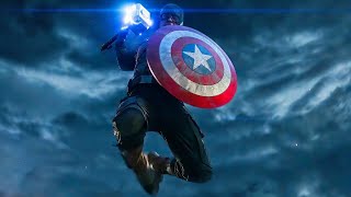 Captain America vs Thanos Fight Scene Captain America Lifts Mjolnir Avengers Endgame 2019