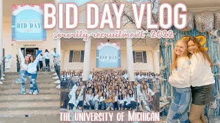 BID DAY VLOG 2022 | Gamma Phi Beta Sorority | The University of Michigan