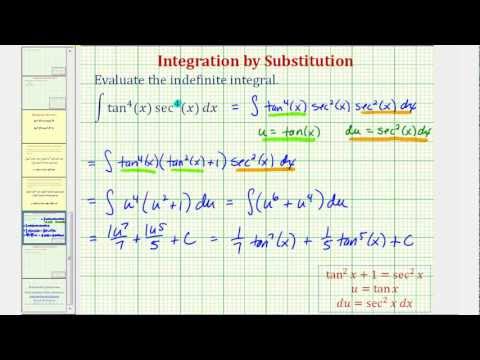 Ex: Integral Using Substitution with an Even Power of Secant | Math Help from Arithmetic through ...