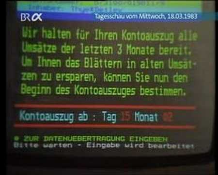 Tagesschau vom 18.03.1983: Bericht über den Bildschirmtext (BTX) | Graue Post