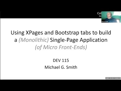 My CollabSphere session | DEV115 | Using XPages and Bootstrap tabs to build a (Monolithic ...