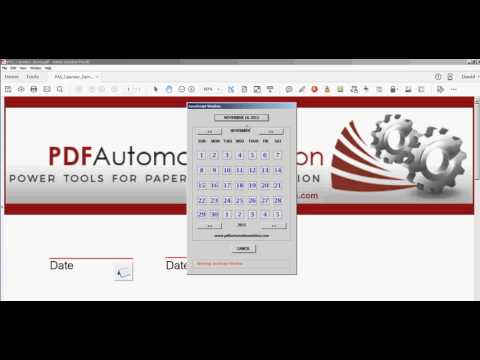 Popup Calendar For PDF Fillable Forms | PDFAutomationStation.com