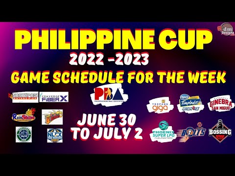 Pba Game Schedule June 30 to July 2, 2022 | Pba Philippine Cup 2022-2023 Elimination Schedule ...