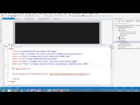 Video: Getting started with RadDataGrid in XAML based Windows Store Application | Helping Ninja ...