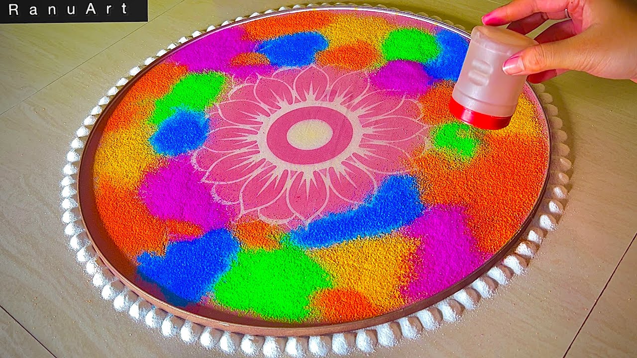 EAsy New Rainbow Color Rangoli Muggulu - Blouse Designs