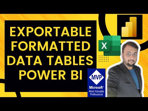 Export Formatted Data Tables to Excel in Power BI – Power Platform Trainings