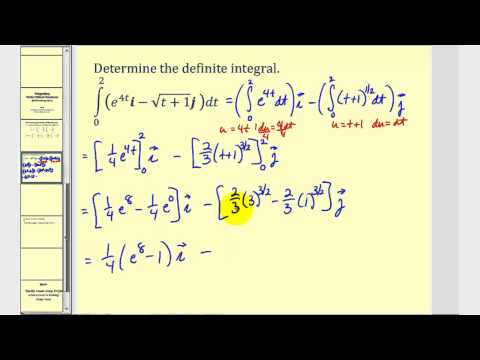 Definite Integration of Vector Valued Functions | Math Help from Arithmetic through Calculus and ...