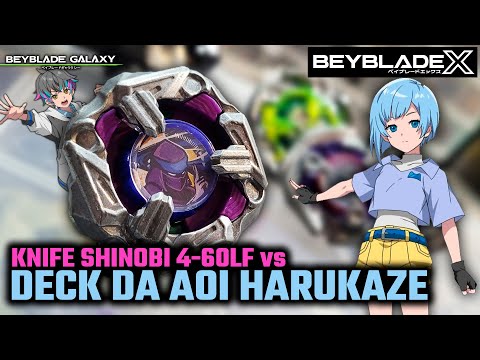 KNIFE SHINOBI 4-60LF vs Deck da Aoi Harukaze de Beyblade X Xone [Beyblade X ベイブレードX] – Beyblade ...