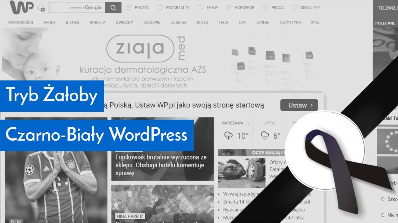 [CSS] Czarno-Biały WordPress, czyli wprowadzamy żałobę – Jakub Jaworowicz WordPress & Marketing ...