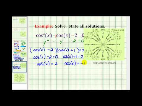 Example 5: Solving a Trigonometric Equation Using Factoring | Math Help from Arithmetic through ...