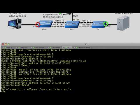 Inter VLAN routing-Router on a stick/router sub-interfaces config – Network and Security Specialist