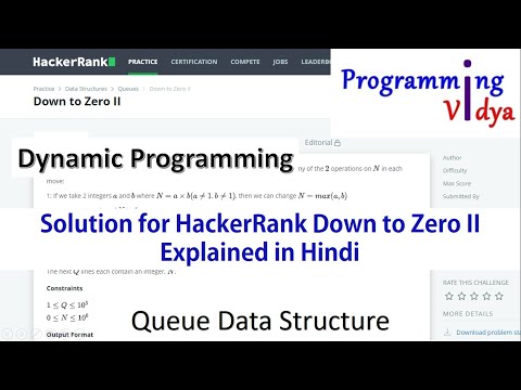 Solution for HackerRank Down to Zero II – Programming Vidya | New Programming Solutions Every Week