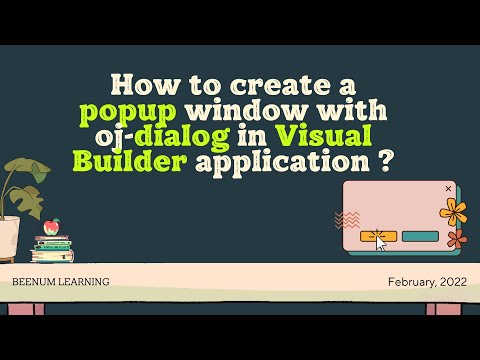 How to create a popup window with oj-dialog in Visual Builder application? sorting SDP ...