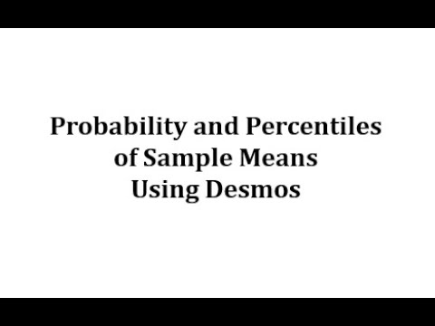 Determine Sample Mean Probabilities and Percentiles Using Desmos | Math Help from Arithmetic ...