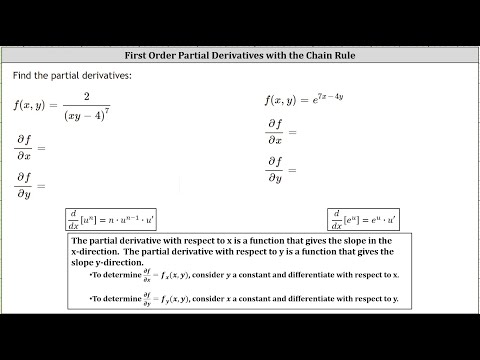 Determine Partial Derivatives Using the Chain Rule: Functions of Two Variables | Math Help from ...