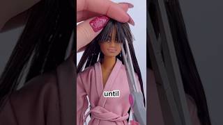 Giving Barbie Bangs…
