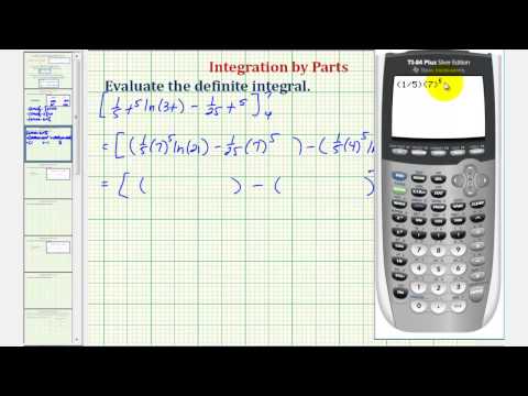 Ex: Definite Integral Using Integration by Parts in the Form x^(n)*ln(bx) | Math Help from ...