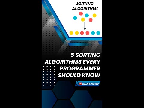5 Sorting Algorithms every programmer should know #sortingalgorithms #shorts #learn #programmer ...