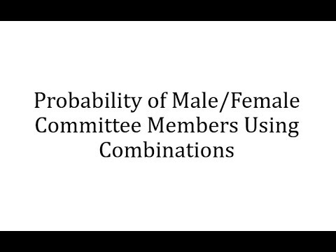 Probability of Male/Female Committee Members Using Combinations | Math Help from Arithmetic ...