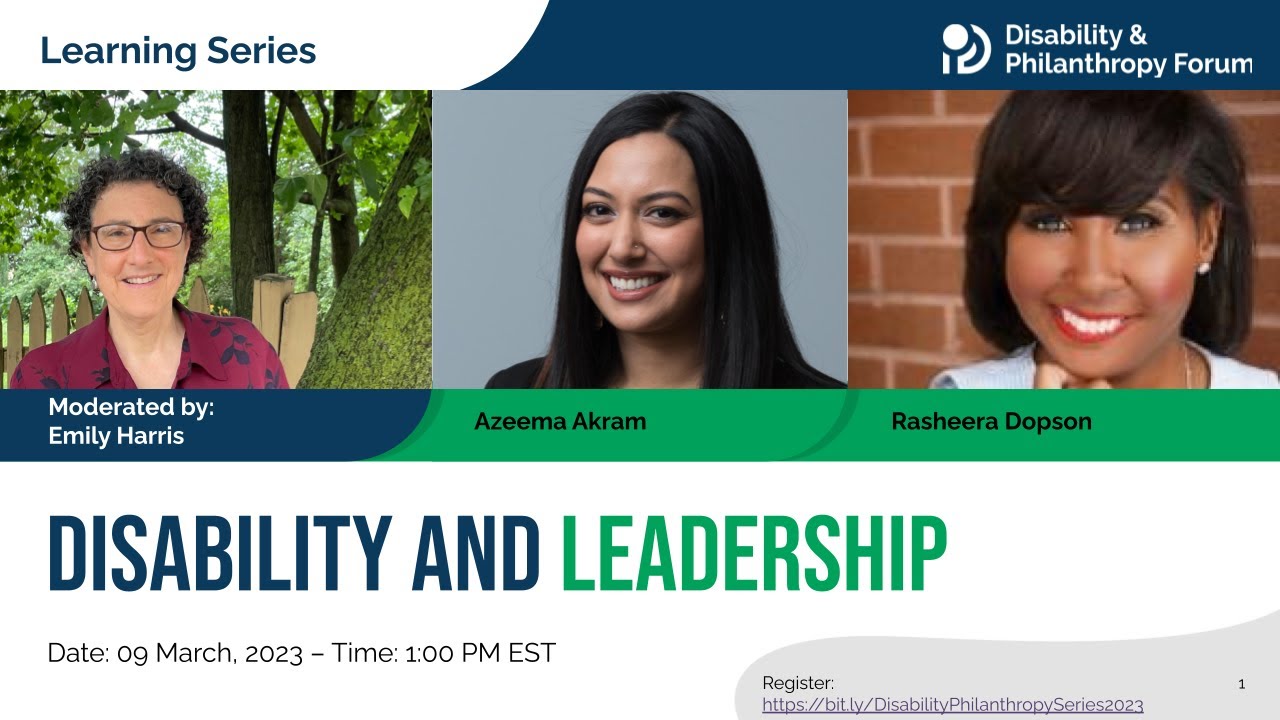 Disability & Philanthropy Webinar Series: Disability and Leadership