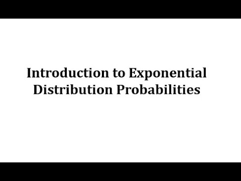 Introduction to Exponential Distribution Probabilities | Math Help from Arithmetic through ...