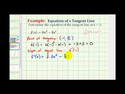 Ex: Determine the Equation of a Tangent Line to a Function Using the Power Rule | Math Help from ...