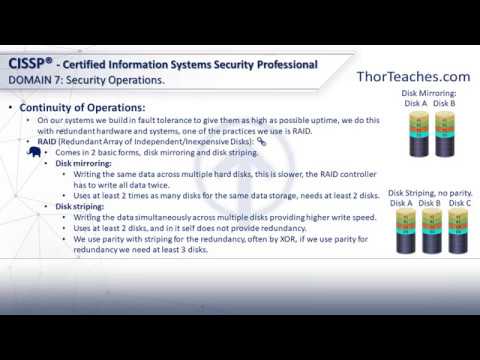 CISSP Domain 7: Security Operations - RAID (Redundant Array of Independent Disks) - ThorTeaches ...