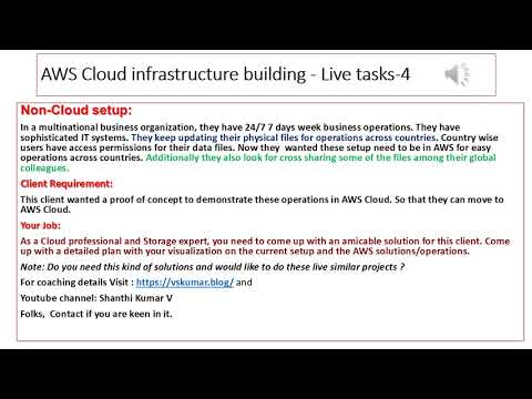 Live tasks-4: AWS Cloud infrastructure building through coaching | Building Cloud/DevOps/AI/ML ...