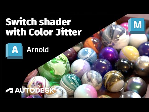 Arnold Tutorial – Switch shader with Color Jitter in Maya (GPU)