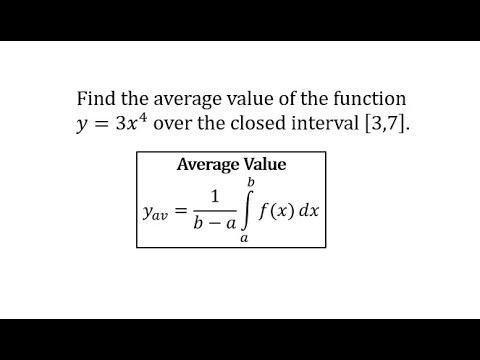 Average Value of a Power Function | Math Help from Arithmetic through ...