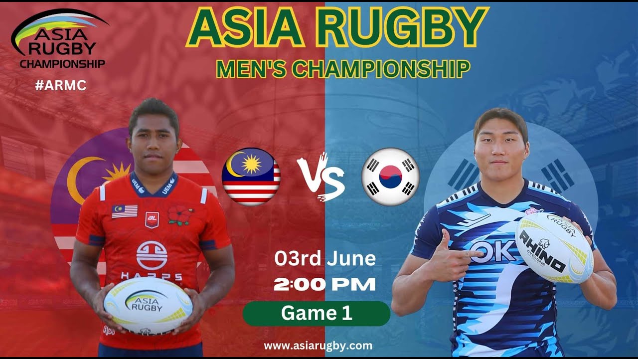 Asia Rugby Championship 2023 - Hong Kong China, South Korea & Malaysia - RugbyAsia247