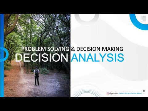 Problem Solving & Decision Making: Decision Analysis | The Value Quest