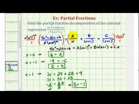Ex 3: Partial Fraction Decomposition (Repeated Linear Factors) | Math Help from Arithmetic ...