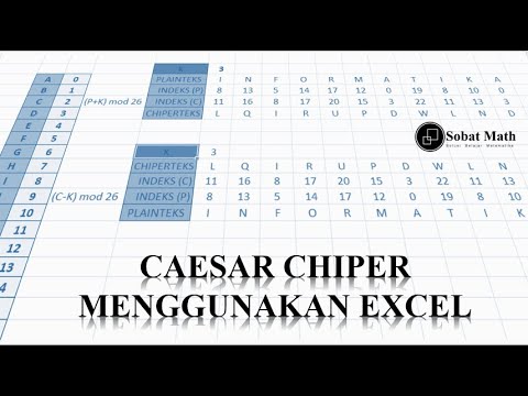 Caesar Chiper menggunakan Excel | Math IS Beautiful