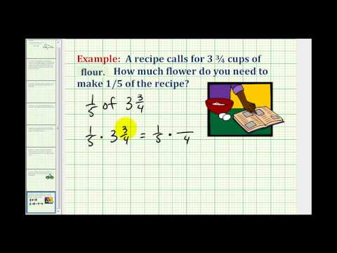 Example 2: Application Involving Mixed Number Multiplication (recipe) | Math Help from ...