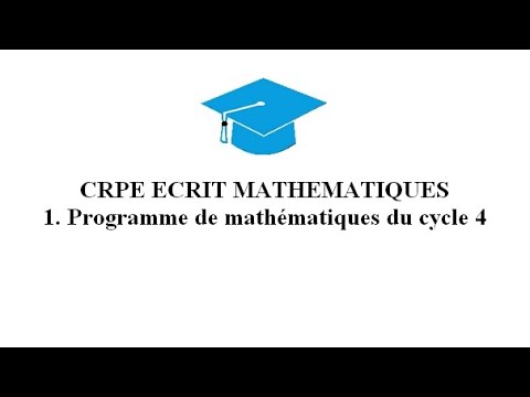 CRPE mathématiques écrit : Fiche-résumé 1 Programme de mathématiques du cycle 4 | Enseigner et ...
