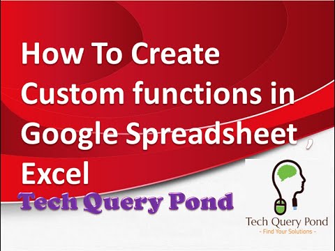 How to write Custom function in Google Spreadsheet / Excel | Oracle PL SQL Programming