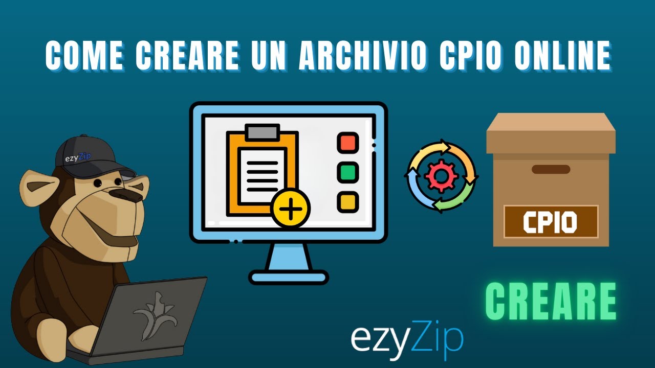 Crea file CPIO online | Strumento gratuito di compressione CPIO - ezyZip