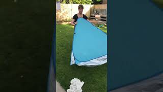 How to fold a pop up beach tent in 30 seconds