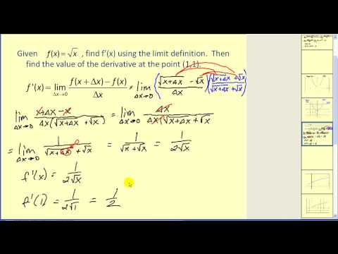 Determining Derivatives Using The Limit Definition | Math Help from ...