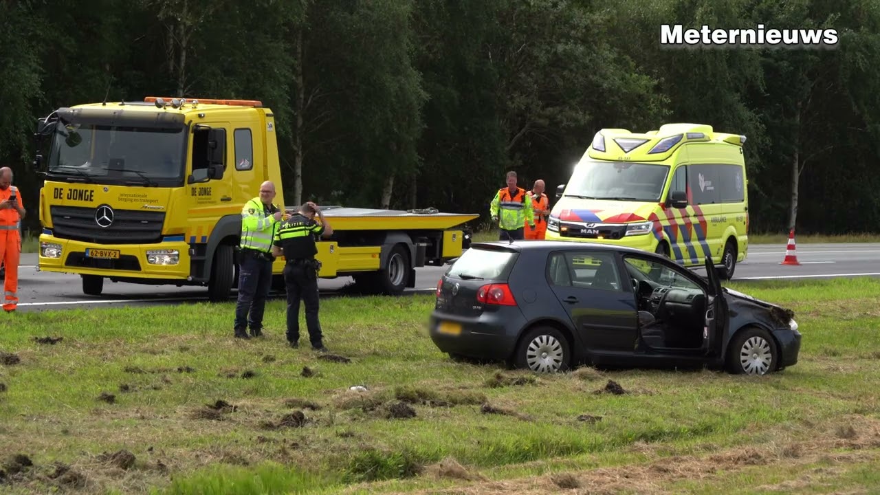 Gewonden op A37 na ongeval bij Nieuwlande(Video)