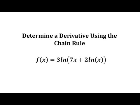 Determine a Derivative Function Using the Chain Rule (Ln of a Sum) | Math Help from Arithmetic ...