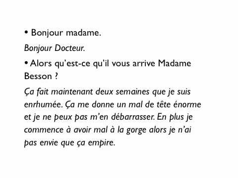 Dialogue – Chez le médecin – 2 – À la française