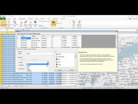 Bing Maps Excel Addin | Ricky's Microsoft Maps Blog